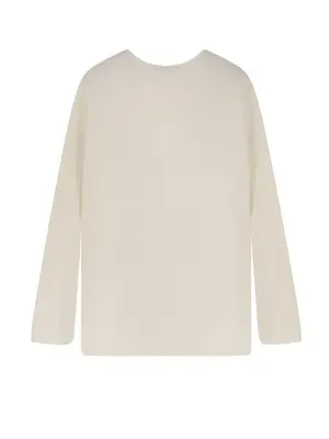 Max Mara Mitico Crewneck Long-sleeved Blouse - White