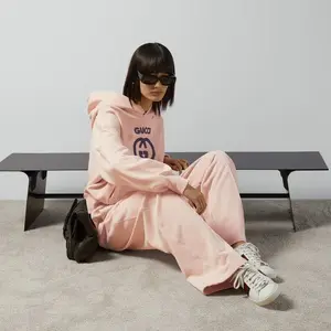 Gucci Gg Embroidered Jersey Jogging Pants - Pink