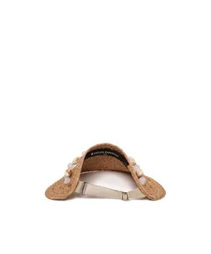 Helen Kaminski Visor Hat With Beaded Detail - Brown