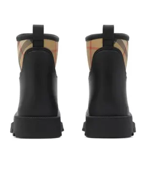 Burberry Check Detail Rubber Rain Boots