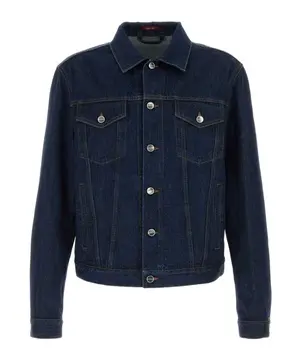Gucci Logo Buttoned Denim Jacket - Black
