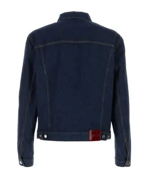 Gucci Logo Buttoned Denim Jacket - Black