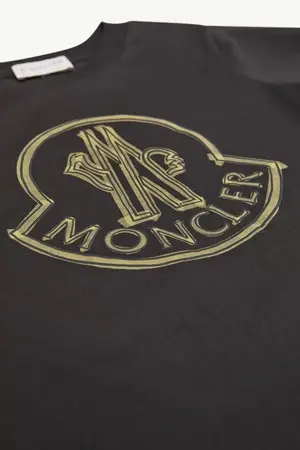 Moncler Scribble Logo Crewneck T-shirt - Black