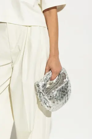 Bottega Veneta Jodie Mini Top Handle Bag - Silver