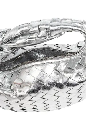 Bottega Veneta Jodie Mini Top Handle Bag - Silver