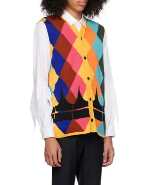 Comme Des Garçons Argyle Knit Vest