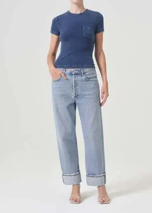 AGOLDE Fran Straight-leg Jeans - Gray