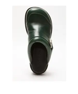 Acne Studios Leather Mules With Branded Buckle