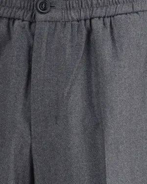 AMI Paris Mid-rise Straight Leg Trousers - Black