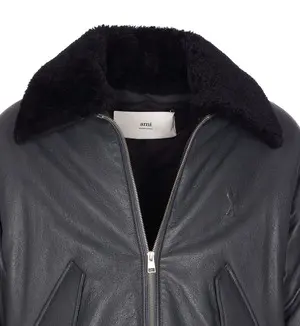 Ami Logo Patch Zip-up Jacket
