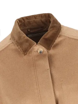 Max Mara Collared Belted Jacket - Camel