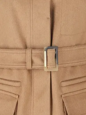 Max Mara Collared Belted Jacket - Camel