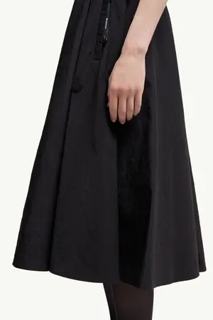 Moncler Midi Skirt With Removable Elastic Waistband And Zipper Pockets