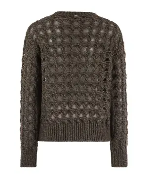 Herno Crew Neck Cut-out Sweater