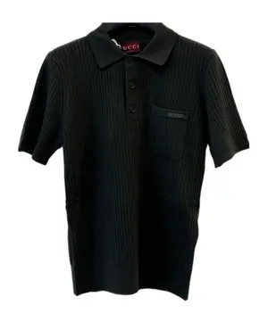 Gucci Logo Intarsia Short-sleeve Knit Polo Shirt