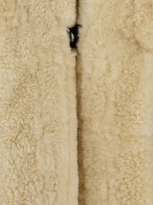 Bottega Veneta Shearling Trim Leather Vest - Nude
