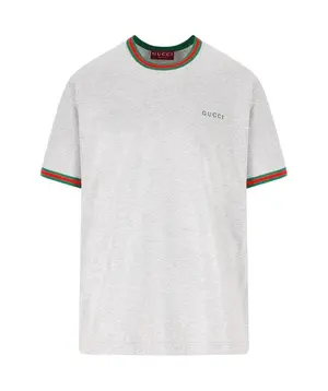 Gucci Logo Embroidered Crewneck T-shirt