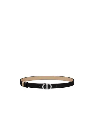 Dior 30 Montaigne Reversible Belt - Black/biscuit Color