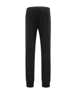 Prada Logo Plaque Straight-leg Pants - Black