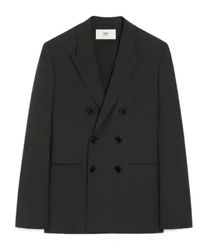 Ami Double-breasted Tailored Blazer - Black