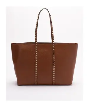 Valentino Garavani Rockstud Shopping Bag - Brown