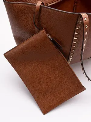 Valentino Garavani Rockstud Shopping Bag - Brown