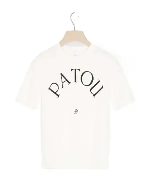 PATOU Logo Intarsia Short-sleeve Knit Top