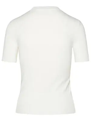 PATOU Logo Intarsia Short-sleeve Knit Top