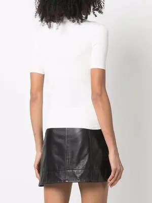 PATOU Logo Intarsia Short-sleeve Knit Top