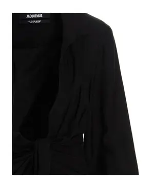 Jacquemus Bahia Sash Mini Dress - Black