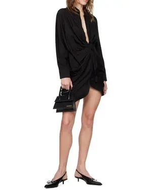 Jacquemus Bahia Sash Mini Dress - Black