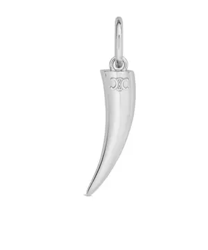 Celine Charms Horn Pendant With Rhodium Finish