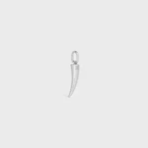 Celine Charms Horn Pendant With Rhodium Finish