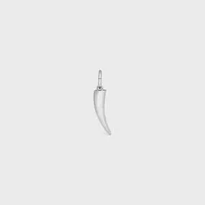 Celine Charms Horn Pendant With Rhodium Finish
