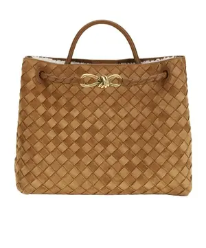 Bottega Veneta Bottega Veneta Woven Detail Handbag Tan