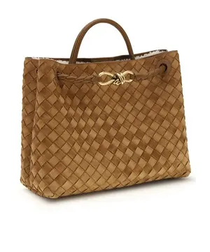 Bottega Veneta Woven Detail Handbag - Tan