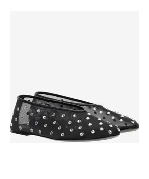 Khaite The Marcy Embellished Ballet Flats - Gray