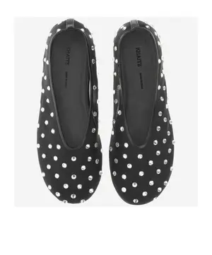 Khaite The Marcy Embellished Ballet Flats - Gray