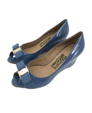 FERRAGAMO Open-toe Heels With Metal Logo Detail