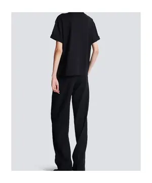 Balmain Logo Embellished Crewneck T-shirt