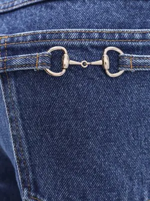 Gucci Horsebit Detail Slim Fit Jeans