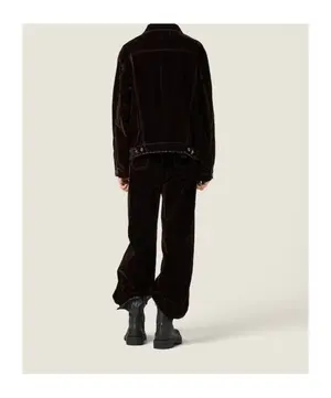 Miu Miu Wide-leg Velvet Trousers
