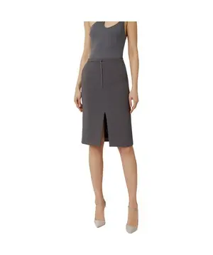 Elisabetta Franchi Midi Skirt With Front Slit