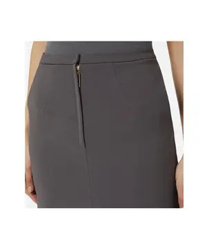 Elisabetta Franchi Midi Skirt With Front Slit
