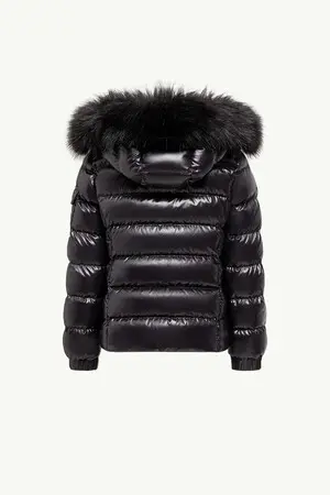 Moncler Hooded Down Jacket With Faux Fur Trim