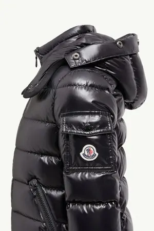 Moncler Hooded Down Jacket With Faux Fur Trim