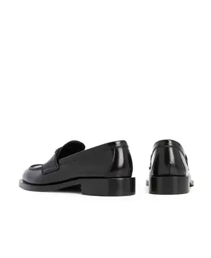 Prada Triangle-logo Leather Loafers - Black