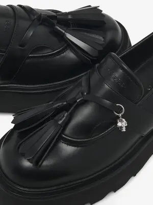 Alexander McQueen Sofa Platform Loafers With Tassel And Skull Charm