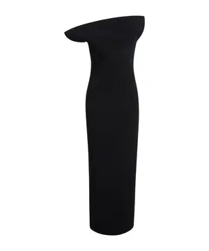 Khaite Cato Dress With Draped Bodice And Handkerchief Detail