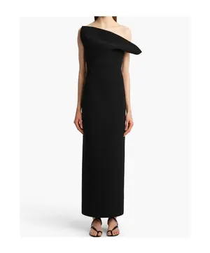 Khaite Cato Dress With Draped Bodice And Handkerchief Detail